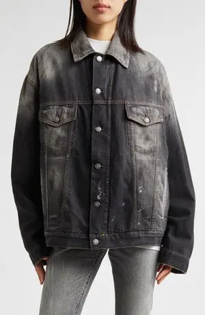 Acne Studios Robert Trafalgar Distressed Denim Jacket