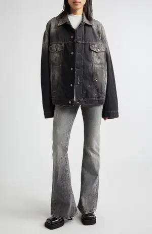 Acne Studios Robert Trafalgar Distressed Denim Jacket