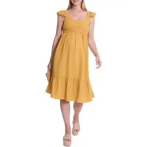 CACHE COEUR Melody Maternity And Nursing Dress - Cumin