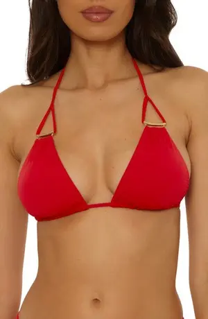 BECCA® By Rebecca Virtue Riviera Triangle Bikini Top - Apple