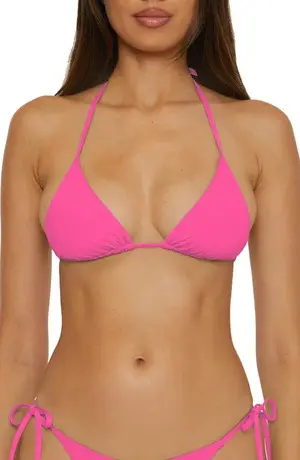 BECCA® By Rebecca Virtue Color Code Triangle Bikini Top - Rose Berry