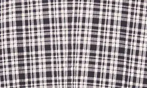 Vince Camuto Plaid Puff Sleeve Button-up Top