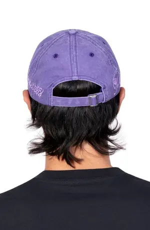 PLEASURES Scrawl Baseball Cap - Eggplant