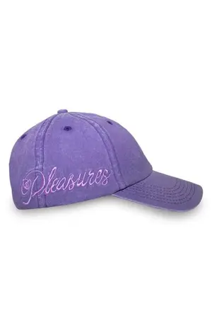 PLEASURES Scrawl Baseball Cap - Eggplant
