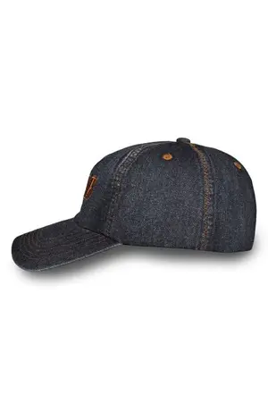 PLEASURES Zigzag Adjustable Cotton Denim Baseball Cap