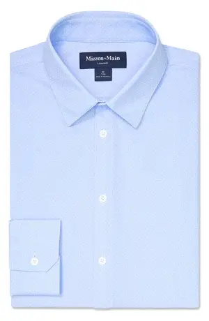 Mizzen+main Leeward Trim Fit Geometric Pattern Button-up Shirt