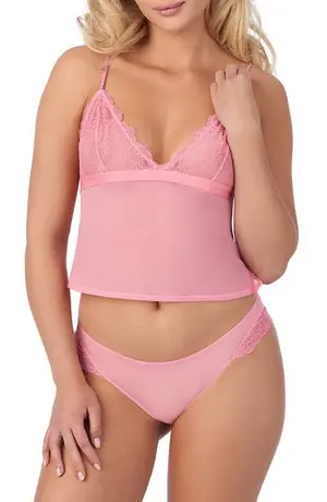 ON GOSSAMER Luxe Lace Camisole - Plumeria