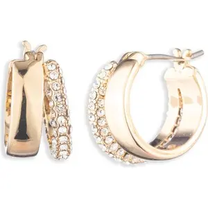 Ralph Lauren Split Pavé Hoop Earrings - Gold