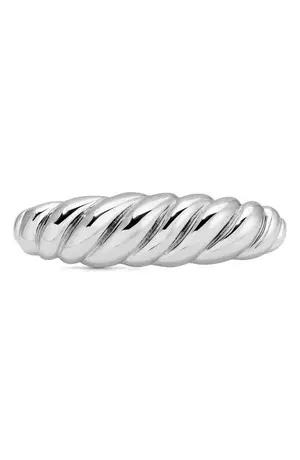 Ettika Twisted Oblong Barrette - Silver
