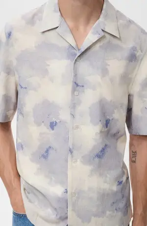 Mango Printed Bowling Shirt