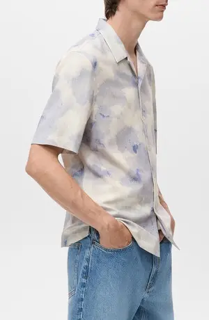 Mango Printed Bowling Shirt