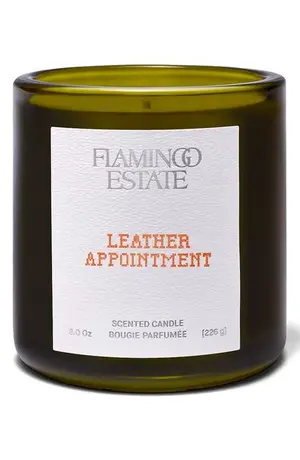 FLAMINGO ESTATE Leather Appointment Scented Candle - Green