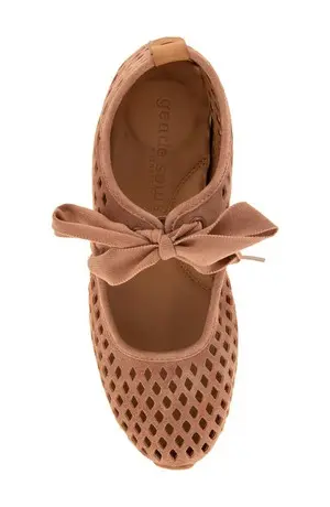 Gentle Souls Annalise Mary Jane Flat - Mocha Suede