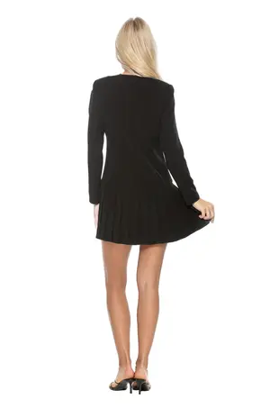 ALEXIA ADMOR Ellis Blazer Mini Dress With Pleated Skirt