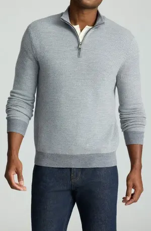 UNTUCKIT Marvall Quarter-zip Merino Wool Sweater