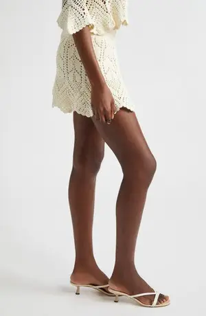 Zimmermann Awaken Crochet Shorts - Cream