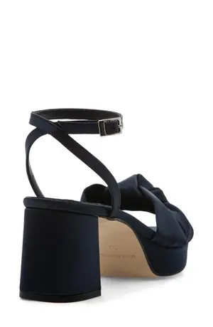 275 CENTRAL Malik Ankle Strap Platform Sandal - Navy