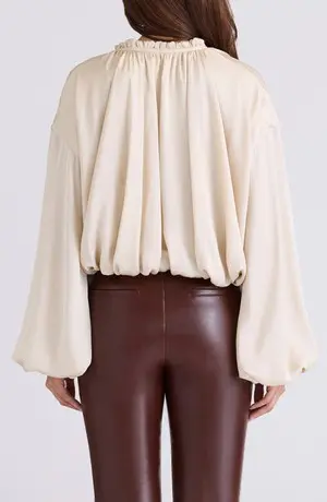 House Of Cb Satin Open-front Top