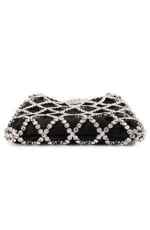 OLGA BERG Crystal Cage Evening Bag