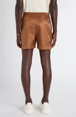 Alexander McQueen Skull Jacquard Satin Shorts