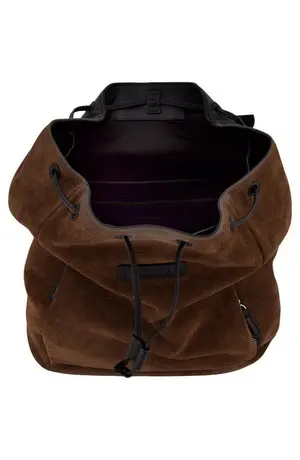 Vince Drayton Suede Flap Backpack