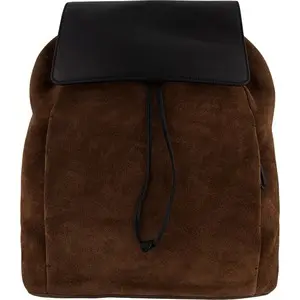 Vince Drayton Suede Flap Backpack - Chocolate