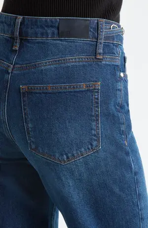 Paige Leenah Waist Buckle Wide Leg Jeans