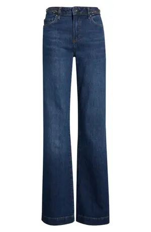 Paige Leenah Waist Buckle Wide Leg Jeans