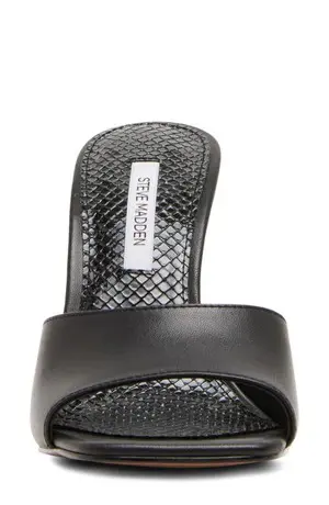 Steve Madden Sia Statement High Heel Slide Sandal - Black