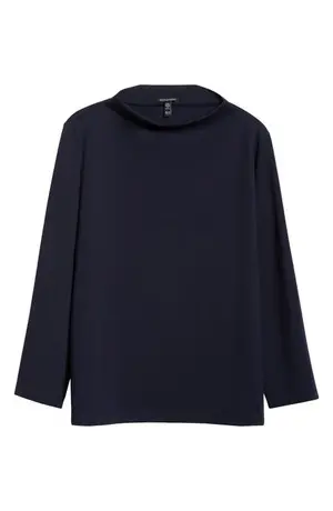 Eileen Fisher Funnel Neck Knit Top