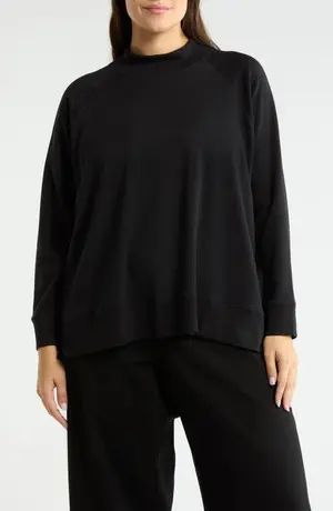 Eileen Fisher Mock Neck Knit Top