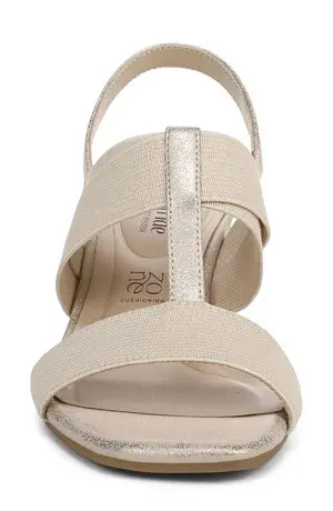 LIFESTRIDE Slingback Wedge Sandal - Platino Gold
