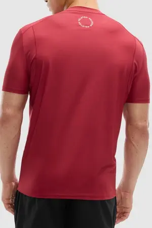 PELOTON Essential Performance Short Sleeve Shirt - Garnet