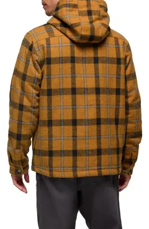 Prana Asgard Hooded Flannel Shirt Jacket - Dijon