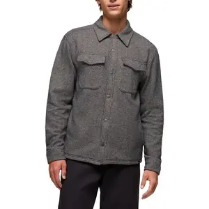 Prana Happy Camp Flannel Snap-up Shirt Jacket - Shadow Heather