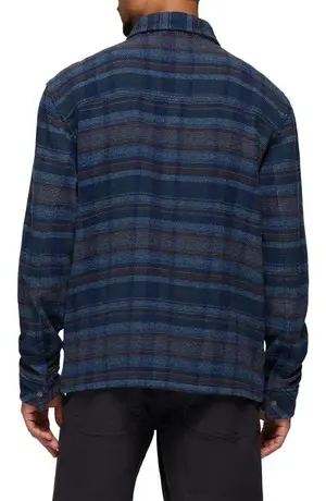 Prana Happy Camp Flannel Snap-up Shirt Jacket - Stormy Night