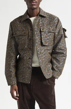 BEAMS Camo Jacquard Shirt Jacket