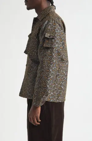 BEAMS Camo Jacquard Shirt Jacket