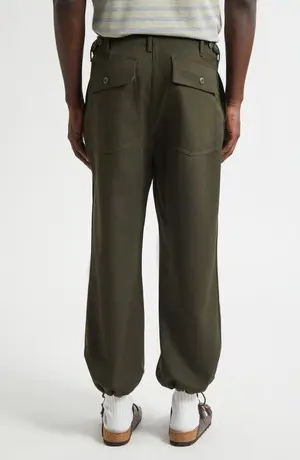 BEAMS Utility Drawstring Waist Wool Trousers