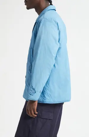 BEAMS P-coat Pigment-dyed Nylon Double-breasted Jacket
