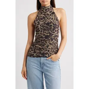 ICHI Ihparda Print Halter Top