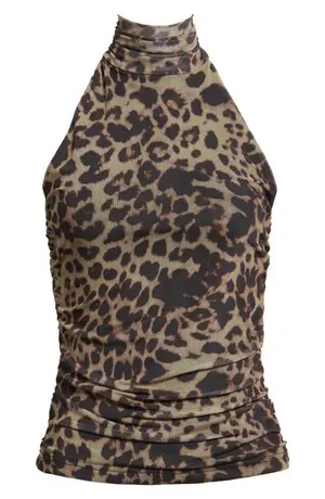 ICHI Ihparda Print Halter Top