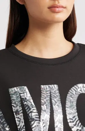 ICHI Sequined Appliqué Sweatshirt