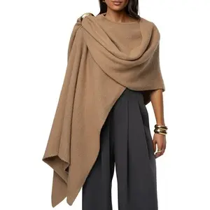 JLUXLABEL Radiance Knit Shawl - Taupe