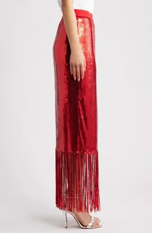 ICHI Ihmollia Sequin Fringe Skirt