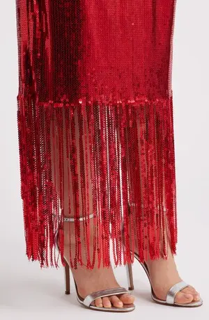 ICHI Ihmollia Sequin Fringe Skirt