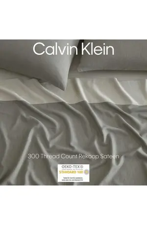 Calvin Klein Contrast Weave 300 Thread Count Sheet Set - Light/medium Green