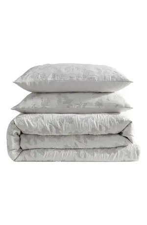 Calvin Klein Cascade Duvet Cover & Shams Set - Light Grey