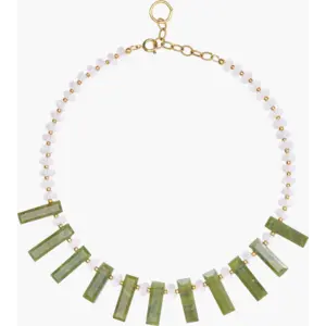 SHOP SPICY DAN Quartz And Aventurine Gold Plated Necklace - Green