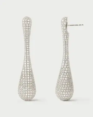PDPAOLA Glacier Zirconia Earrings - Pavé